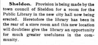 Sheldon Public Library – Carnegie Libraries in Iowa Project